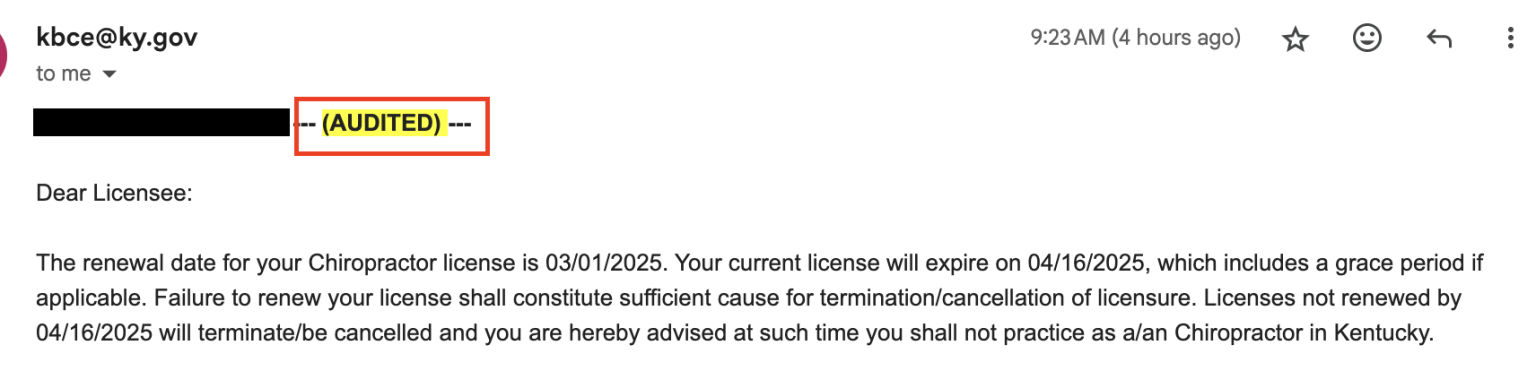 It’s time to renew your chiropractic license! - Kentucky Association of ...